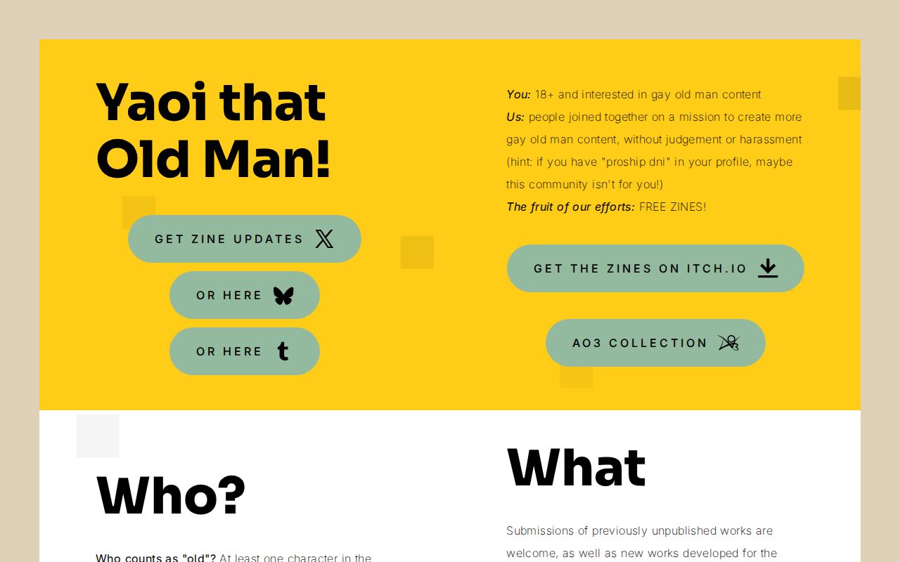 Old Man Yaoi Zine